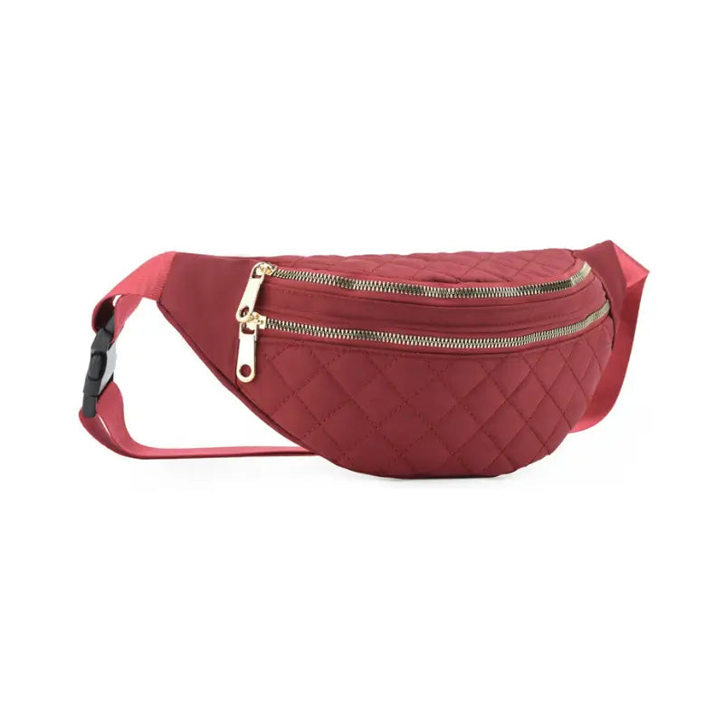 Sac Banane Rouge Matelassé pour Femme
